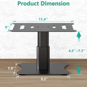 WALI Adjustable Monitor Stand, Height Adjustable Monitor Metal Riser for Computer, TV, PC, Laptop, Notebook, and all Screen Display (STT008-B), Black