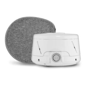 yogasleep dohm classic (white) white noise machine + travel case, sound machine, soothing natural sound from a real fan, noise cancelling, sleep therapy, office privacy, travel