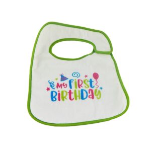 hello baby wonder baby's first birthday bib - 1pk, multicolor, one size