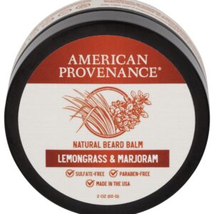 American Provenance Premium Natural Beard and Mustache Balm for Men with Shea Butter, Jojoba Oil, Argan Oil - Grooming Balm and Strenthens Beards and Mustaches | Wintergreen & Cedar, 2 oz (Pack of 1)