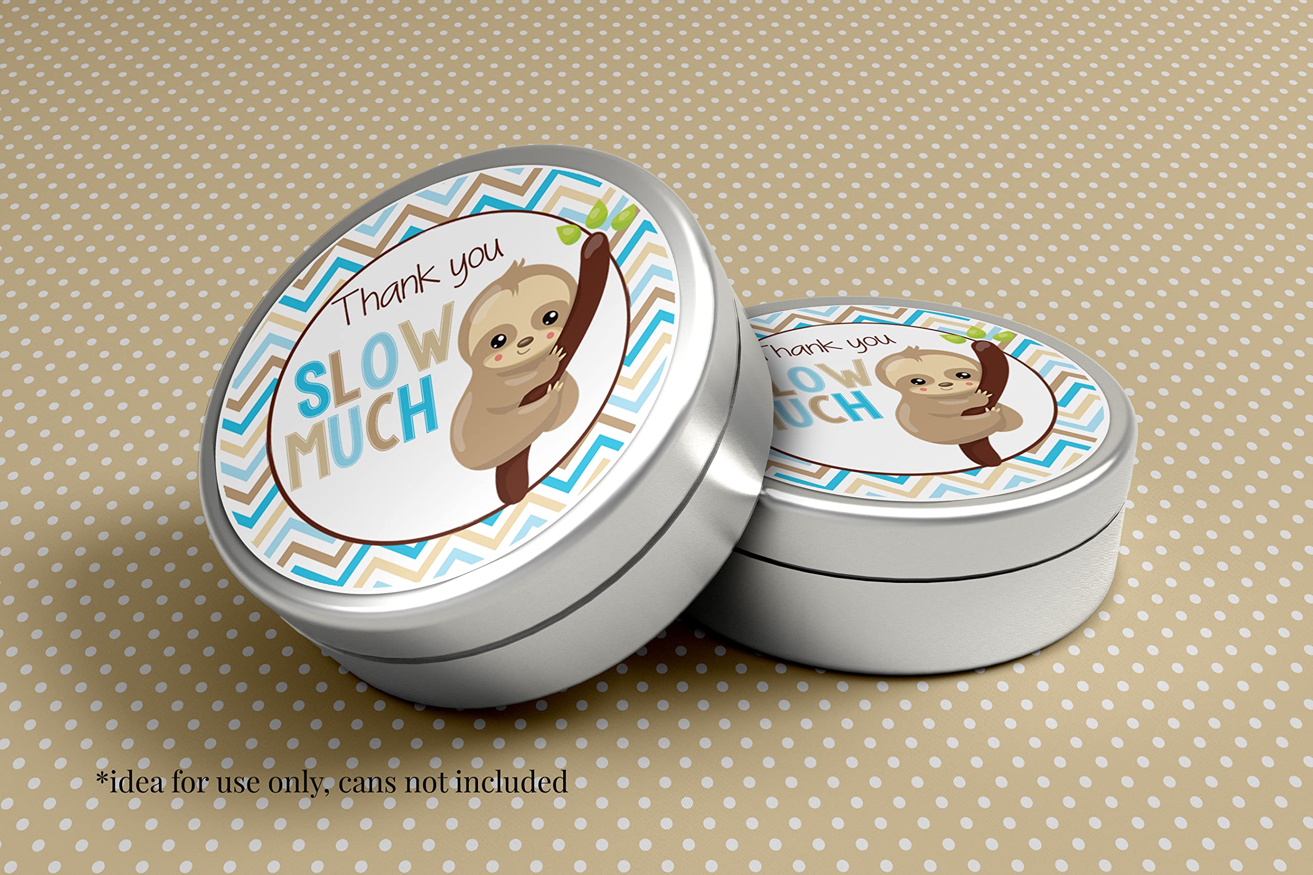 Thank You SLOW Much Sloth Appreciation & Encouragement Sticker Labels, 40 2" Party Circle Stickers by AmandaCreation, Great for Teachers, Co Workers, Employees and Anyone Who Needs to Feel Appreciated