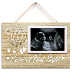 yixin new mom gift baby ultrasound souvenir photo frame pregnancy gift pregnancy announcement creative baby nursery decoration valentine's day mother's day father's day gift (4" x 6" ultrasound photo)