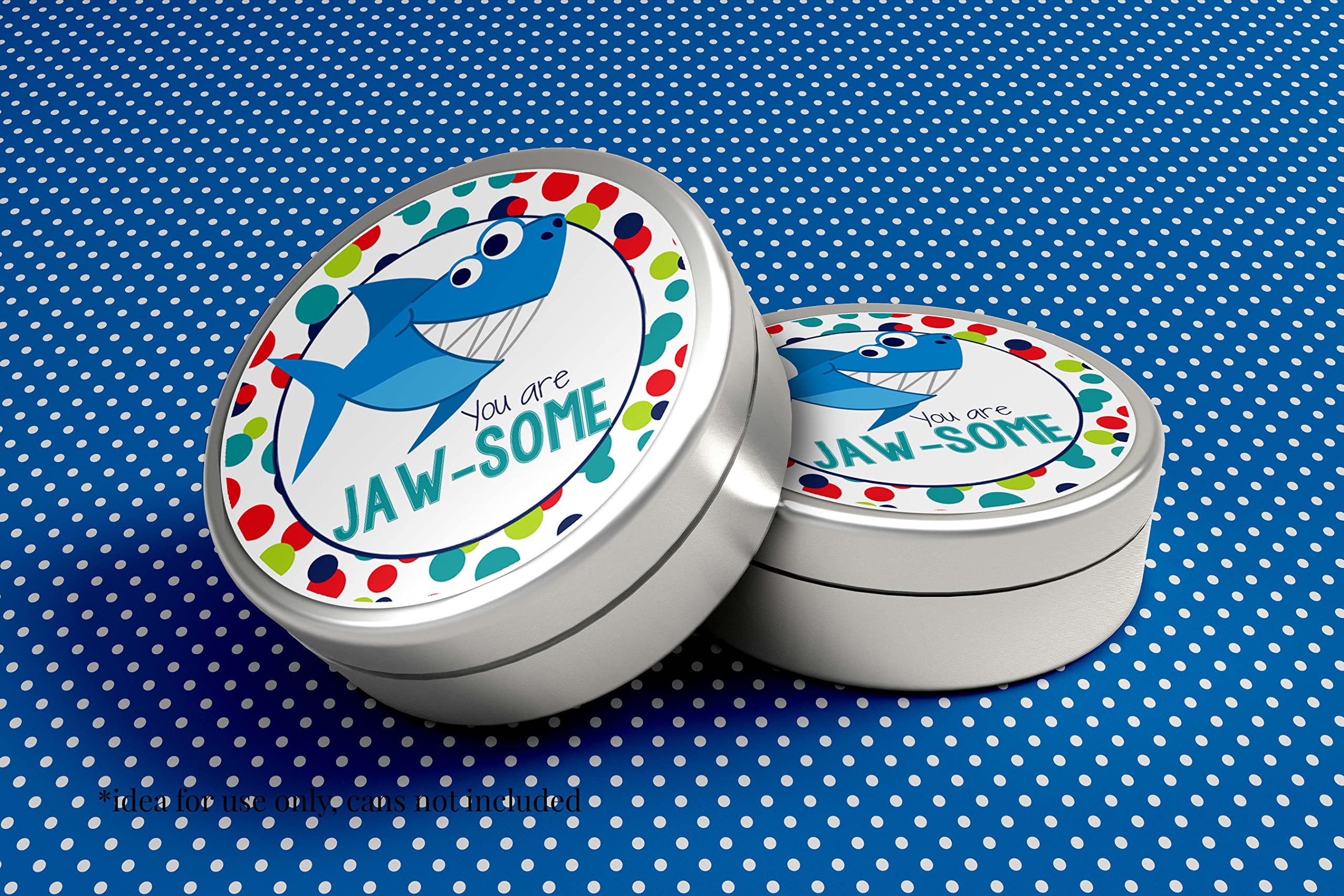 You are Jaw-Some Shark Appreciation & Encouragement Sticker Labels, 40 2" Party Circle Stickers by AmandaCreation, Great for Teachers, Co Workers, Employees and Anyone Who Needs to Feel Appreciated