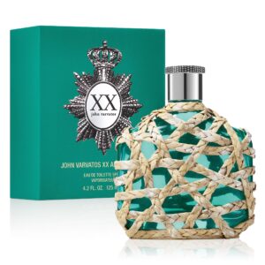 john varvatos men's cologne, xx artisan teal eau de toilette edt spray, aquatic scent with notes of rosemary, mineral driftwood and baie rose, 4.2 fl. oz