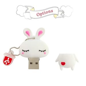 32GB USB Flash Drive Cartoon Rabbit-Shaped, BorlterClamp Cute USB Drive Thumb Drive Memory Stick for External Data Storage