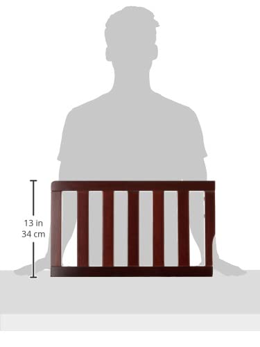 Dream On Me Universal Convertible Crib Toddler Guard Rail in Espresso, Converts Cribs to Toddler Beds, Safety Guard Rail for Toddlers, Made of Solid Wood