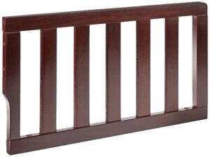 dream on me universal convertible crib toddler guard rail in espresso, converts cribs to toddler beds, safety guard rail for toddlers, made of solid wood