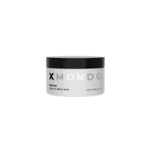 xmondo hair slick & define balm | vegan formula with argan oil, vitamin e, and castor oil for flexible hold, deep hydration, and high shine, 4 fl oz 1-pack