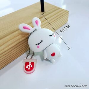 32GB USB Flash Drive Cartoon Rabbit-Shaped, BorlterClamp Cute USB Drive Thumb Drive Memory Stick for External Data Storage