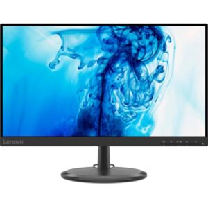 lenovo d22e-20 monitor, 21.45” fhd display, customizable tilt stand, hdmi and vga ports, 250 cd/m² brightness, flicker-free, 75hz refresh rate, amd freesync, raven black