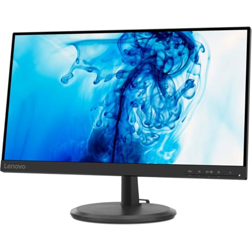 Lenovo D22e-20 Monitor, 21.45” FHD Display, Customizable Tilt Stand, HDMI and VGA Ports, 250 Cd/m² Brightness, Flicker-Free, 75Hz Refresh Rate, AMD FreeSync, Raven Black