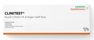 clinitest rapid covid-19 antigen self-test, 1 pack, 5 tests total, test results in 15 minutes, fda eua authorized otc at-home self test kit