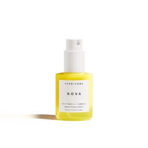 herbivore nova brightening serum for face – 15% vitamin c + turmeric to visibly improve the look of dark spots and even skin tone, plant-based, vegan, cruelty-free, 30ml /1 oz