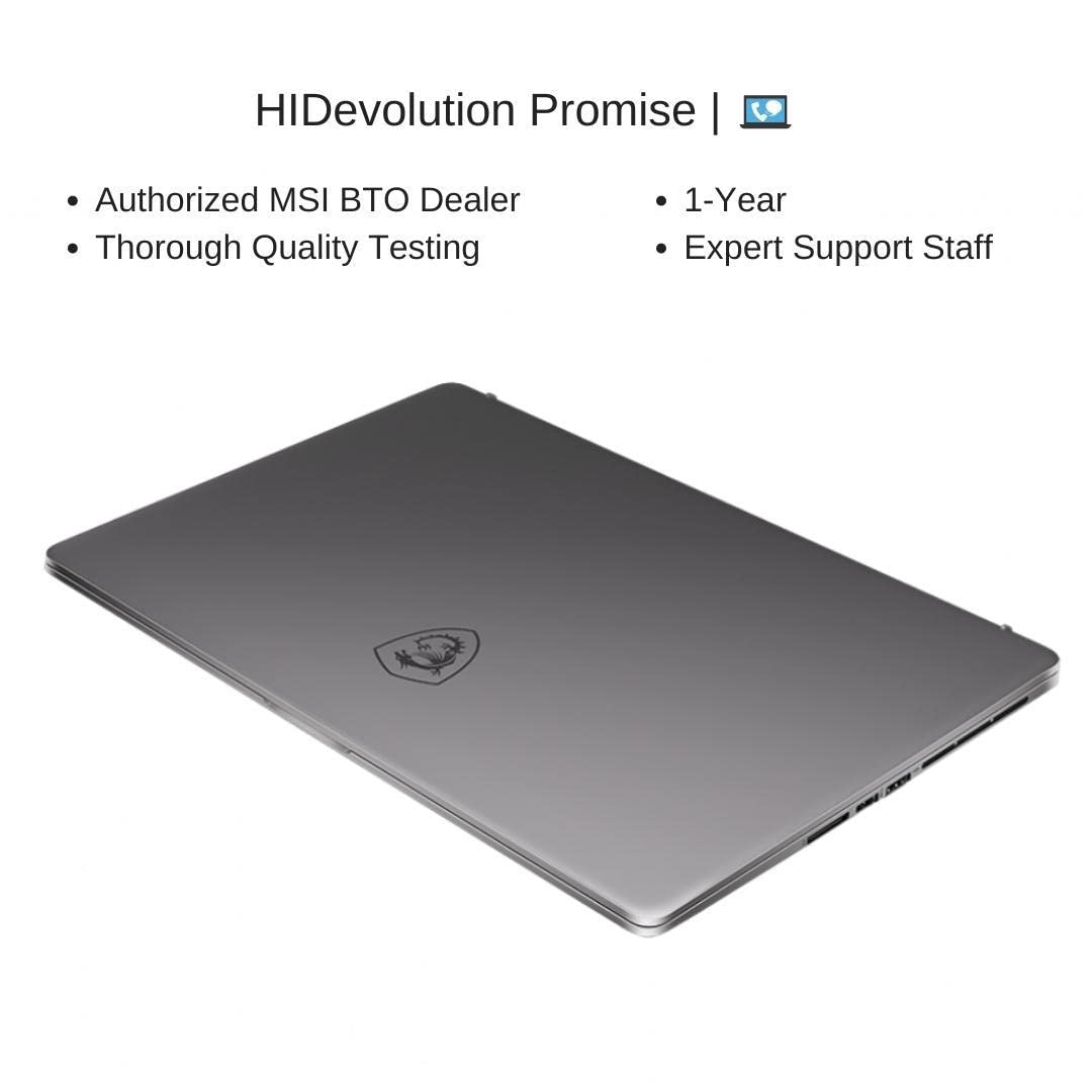 HIDevolution MSI Creator Z17 A12UHT 17" QHD+ 165Hz Touch, 1.8 GHz i9-12900H, RTX 3080, 64 GB 4800MHz RAM, 16 TB PCIe SSD