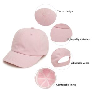 Sun Hat for Baby Boy and Baby Girl,Boys Girls Caps, Baby Baseball Caps Cotton Infant Toddler Kids Hat (8-24 Months, 2pcs Whie & Light- Pink)