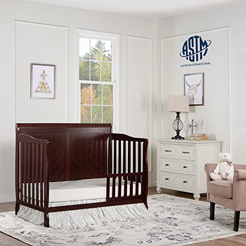 Dream On Me Universal Convertible Crib Toddler Guard Rail in Espresso, Converts Cribs to Toddler Beds, Safety Guard Rail for Toddlers, Made of Solid Wood