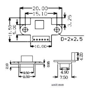 DIYmall 2PCS Benewake TF-LC02 Lidar Ranging Module ToF Sensor Module DC 3-3.6V TTL for Arduino Raspberry Pi STM32 Measuring Range 3-200cm