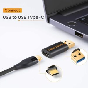 Bundle-2 Items: USB 3.1 USB C Female to USB Male Adapter 5Gbps + 7-in-1 USB-C Hub Multiport Adapter 5Gbps Date Ports