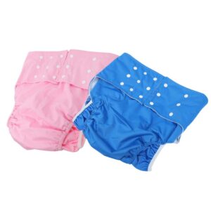 2pcs adult nappy reusable adult diaper washable cloth diaper anti- leakage adult diapers for elderly incontinence women men