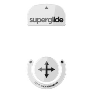 superglide - super smooth polished surface mouse feet/skates made with ultra strong flawless glass super fast smooth and durable sole for logitech g pro x superlight1 [white]