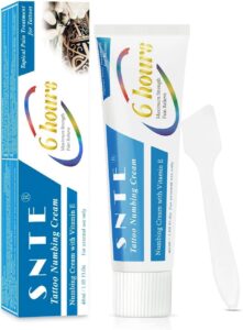 tattoo numbing cream, ( 1.41oz ) 6 - 8 hours painless tattoo numbing cream, numbing cream with aloe vera, vitamin e, lecithin