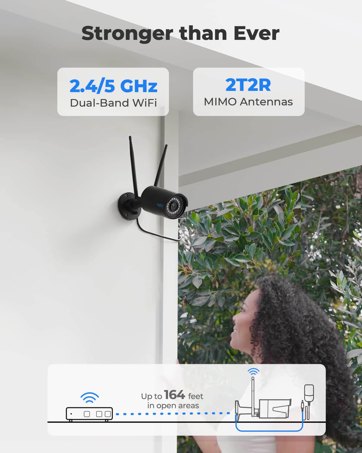 Reolink Wireless Security Camera System with 2TB Hard Drive, 8 Channel NVR with 4 pcs 4MP Outdoor Camera, Night Vision, Motion Detection