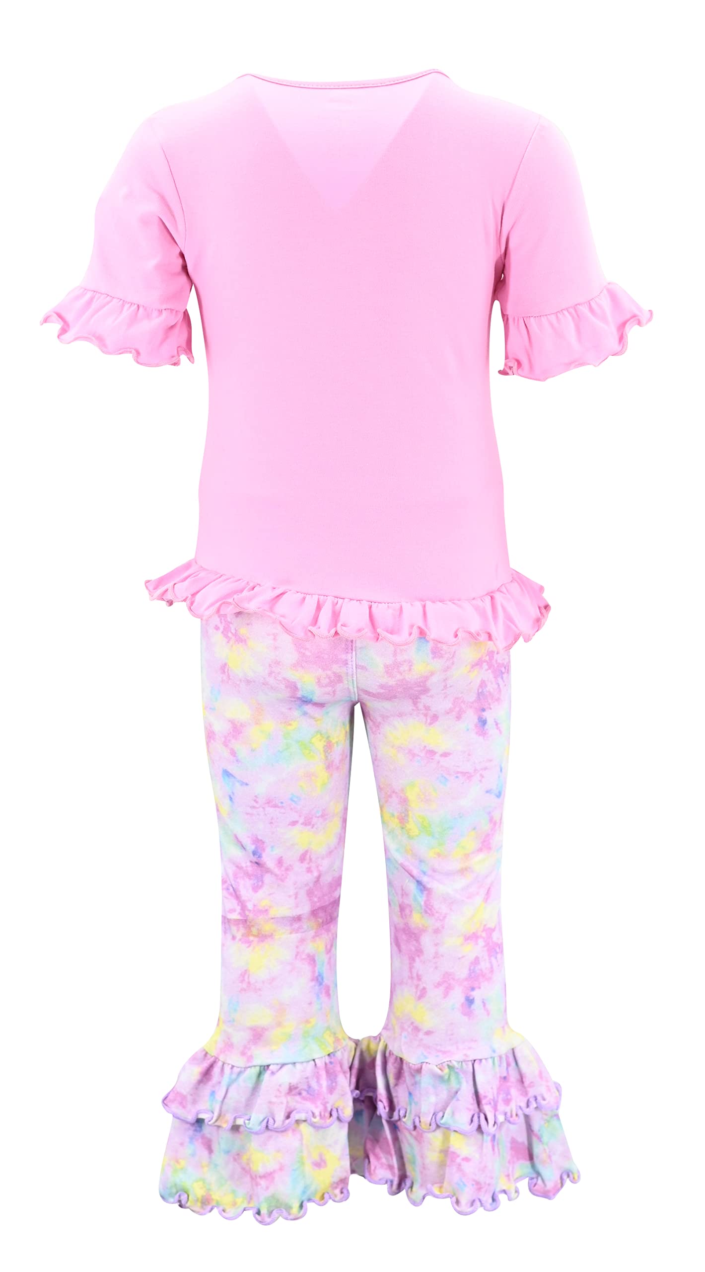 Unique Baby Girls Cutest Bunny Ever Easter Pant Set Outfit (10Y, Pink)