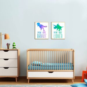 Coocamo 12 Pack Dinosaurs Stencils Reusable Inspirational Word Stencils for Kids Boys Nursery Bedroom Wall Decor Prints, 8 x 10 Inches