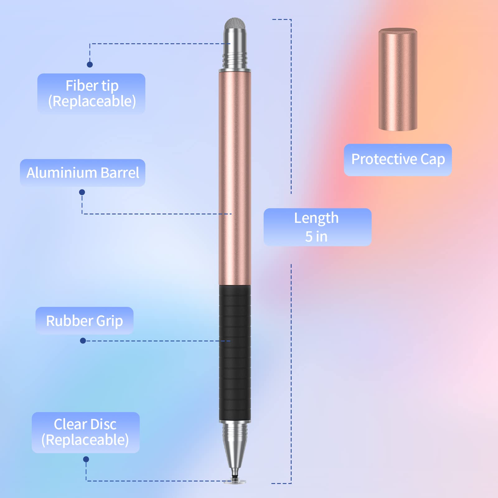 Stylus Pens for Touch Screens(3 Pcs), High Precision and Sensitivity Universal Capacitive iPad Pen Compatible with Apple/iPhone/iPad/Android/Microsoft Tablets and All Capacitive Touch Screens …