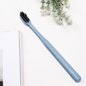 Oral Person Supple Bristle Little Brush Head Bamboo Charcoal Blue