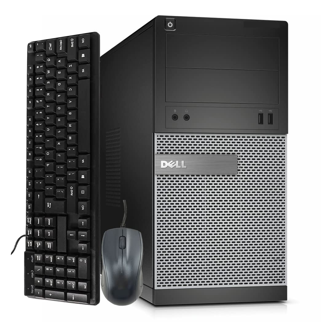 Dell Optiplex Tower Computer Gaming PC [ Intel Core i5 Processor, 8GB Ram, 128GB SSD, 1TB Hard Drive, HDMI, Wireless WiFi] AMD Radeon RX 550 4GB, Windows 10, Black (Renewed)