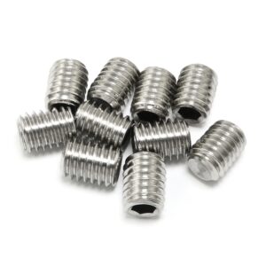 socket set screws pro bamboo kitchen 10pcs 3/8 in-16 x 1/2 in set screw 304 stainless steel full thread cup point grub screws flat point hexagon socket set screws