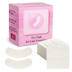 miuffue 100 pcs foam eye pads for lash extensions, under eye pads for eyelash extensions, micro-foam lash pads lint free, stick well, no tape needed, hypoallergenic