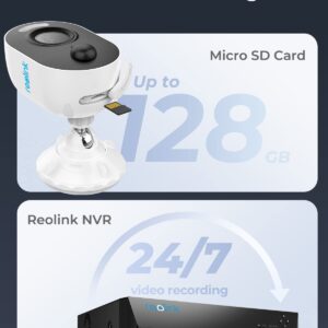 REOLINK Wireless Home Security Camera System, 4pcs 1080P Spotlight Camera and 8CH NVR with Hard Drive 2TB, 24/7 Continuous Recording, Color Night Vision, PIR Motion Detection, Remote Access