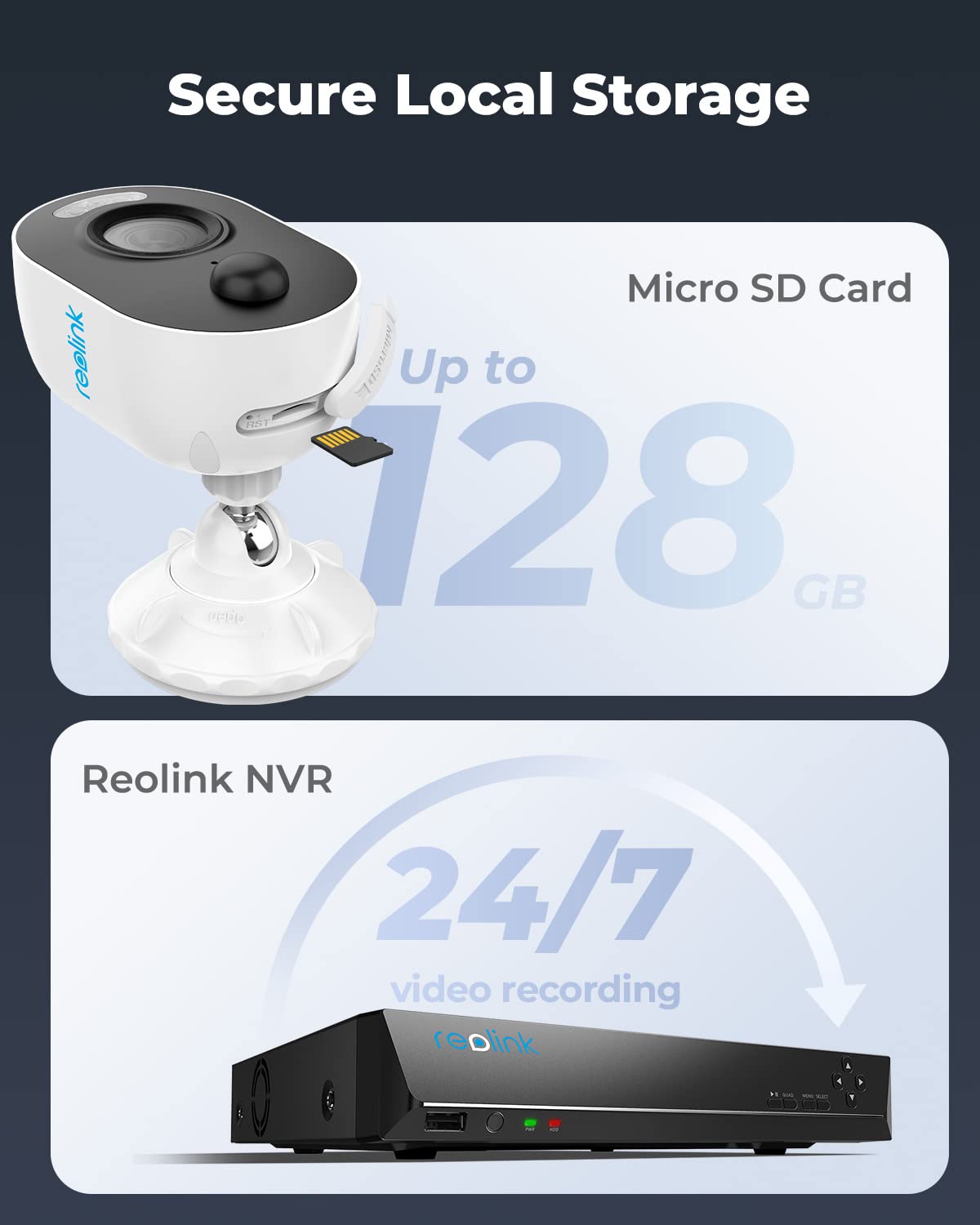 REOLINK Wireless Home Security Camera System, 4pcs 1080P Spotlight Camera and 8CH NVR with Hard Drive 2TB, 24/7 Continuous Recording, Color Night Vision, PIR Motion Detection, Remote Access