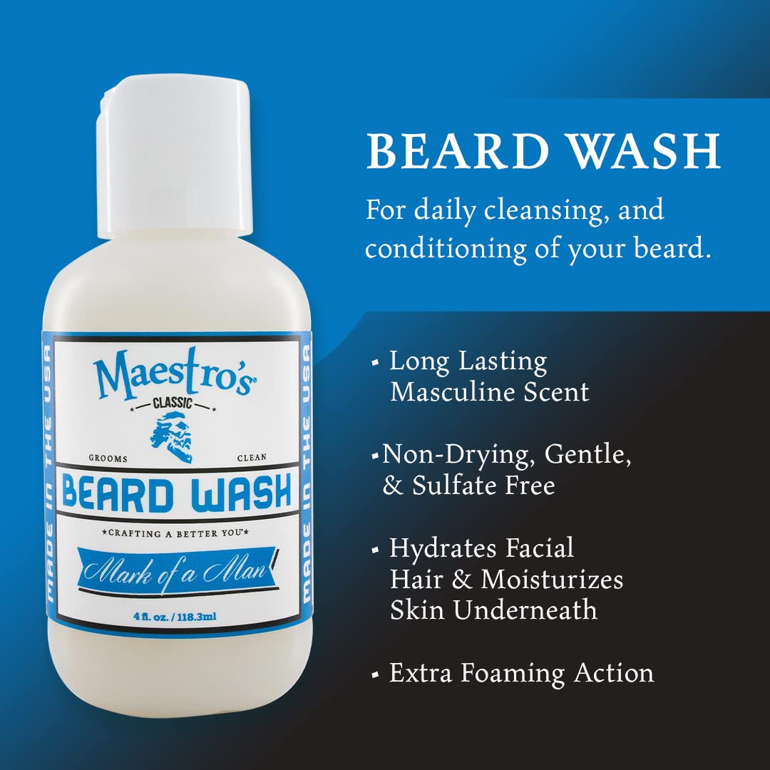 Maestro's Classic Blend Set with 2oz. Beard Oil- Mark of a Man Blend