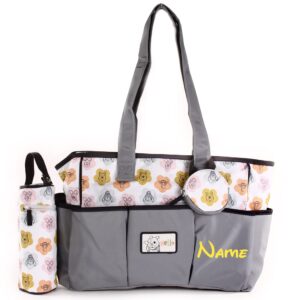 personalize disney winnie the pooh diaper bag 4 piece set