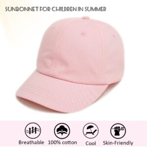 Sun Hat for Baby Boy and Baby Girl,Boys Girls Caps, Baby Baseball Caps Cotton Infant Toddler Kids Hat (8-24 Months, 2pcs Whie & Light- Pink)