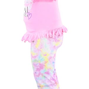 Unique Baby Girls Cutest Bunny Ever Easter Pant Set Outfit (10Y, Pink)