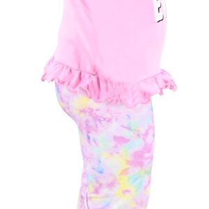 Unique Baby Girls Cutest Bunny Ever Easter Pant Set Outfit (10Y, Pink)