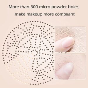 Mushroom Head Air Cushion CC Cream, CC Cream Foundation, Matte Conceal BB Cream, Long Lasting Waterproof Moisturizing Concealer Nude Face Makeup Cushion Foundation with Makeup Sponge (Natural)