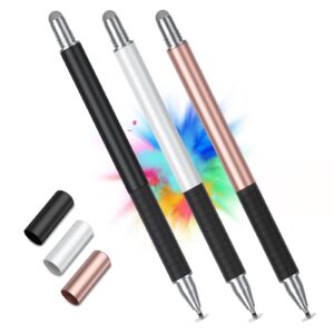 stylus pens for touch screens(3 pcs), high precision and sensitivity universal capacitive ipad pen compatible with apple/iphone/ipad/android/microsoft tablets and all capacitive touch screens …