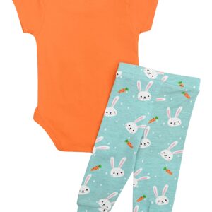 Unique Baby Unisex Some Bunny Loves You Easter Layette Set (6M, Orange)