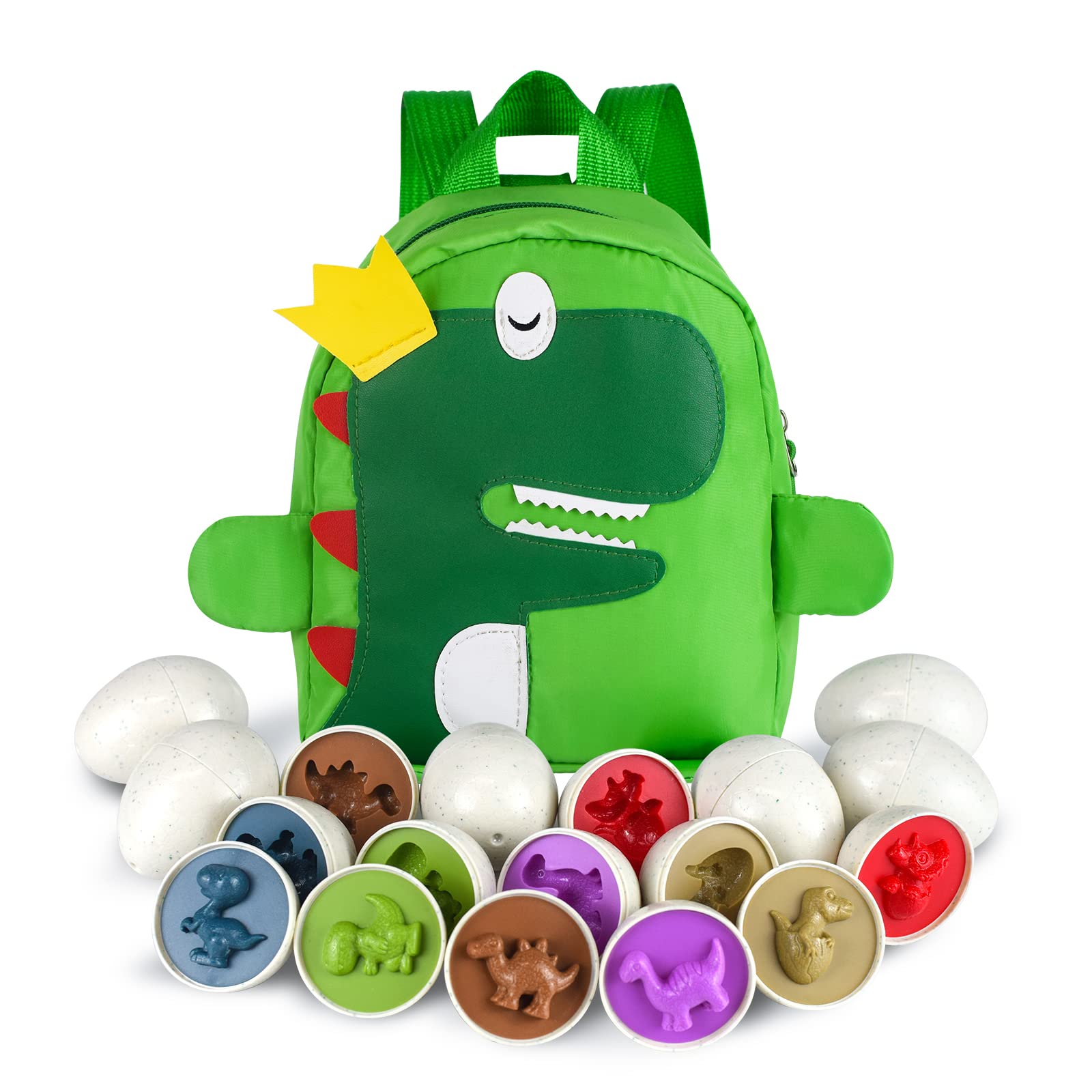 DASIGJID Dinosaur Matching Eggs Toy for Kids and Toddlers, Easter Eggs, Educational Colorful Toy, Ideal for Numbers and Fine Motor Skills, Early Learning STEM Fun Teaches Egg