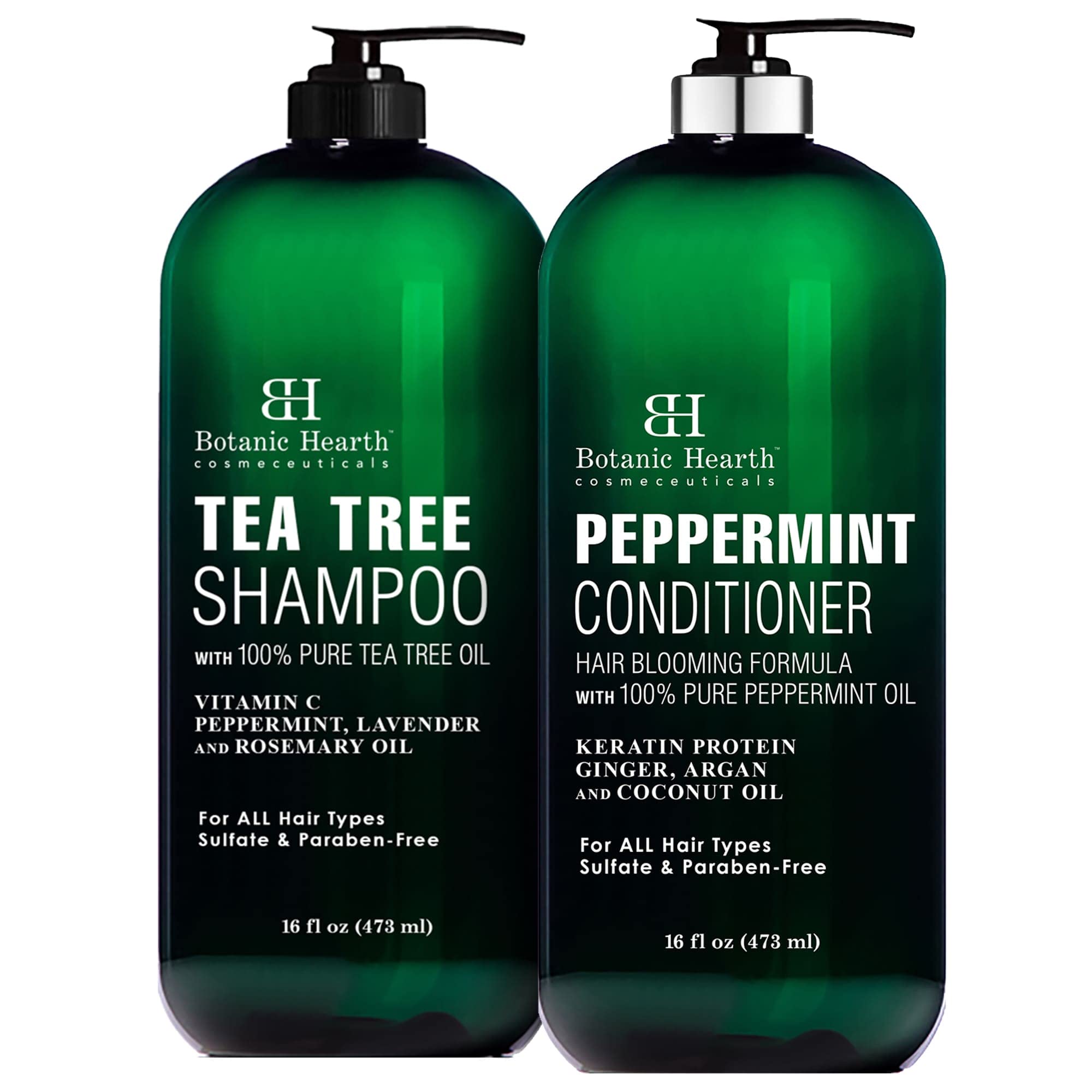 Botanic Hearth Peppermint Conditioner (16 oz) and Tea Tree Shampoo (16 oz) Bundle