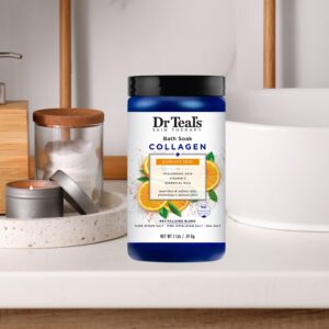 Dr Teal's Skin Therapy Epsom Salt Bath Soak Collagen + Radiant Skin with Hyaluronic Acid, Vitamin C and Essential Oils, 2 lbs (Packaging May Vary)