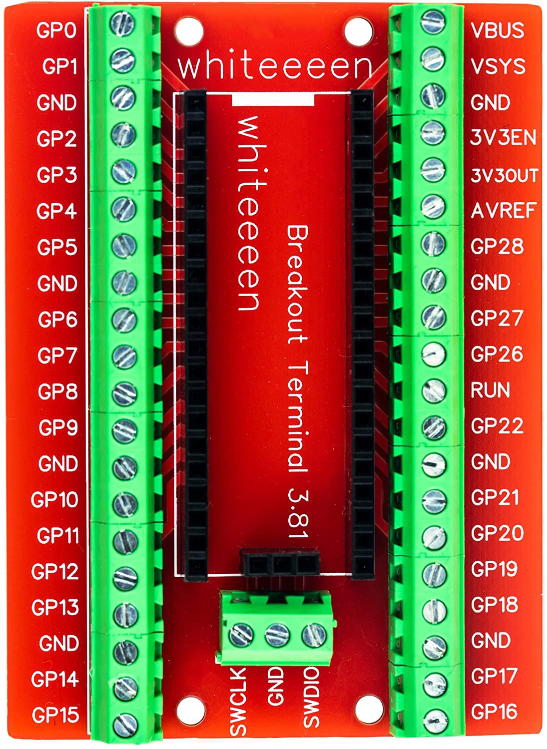 Compatible for pi pico io breakout board 3.81mm terminal for raspberry pi pico (0.15" Terminal 1pcs)