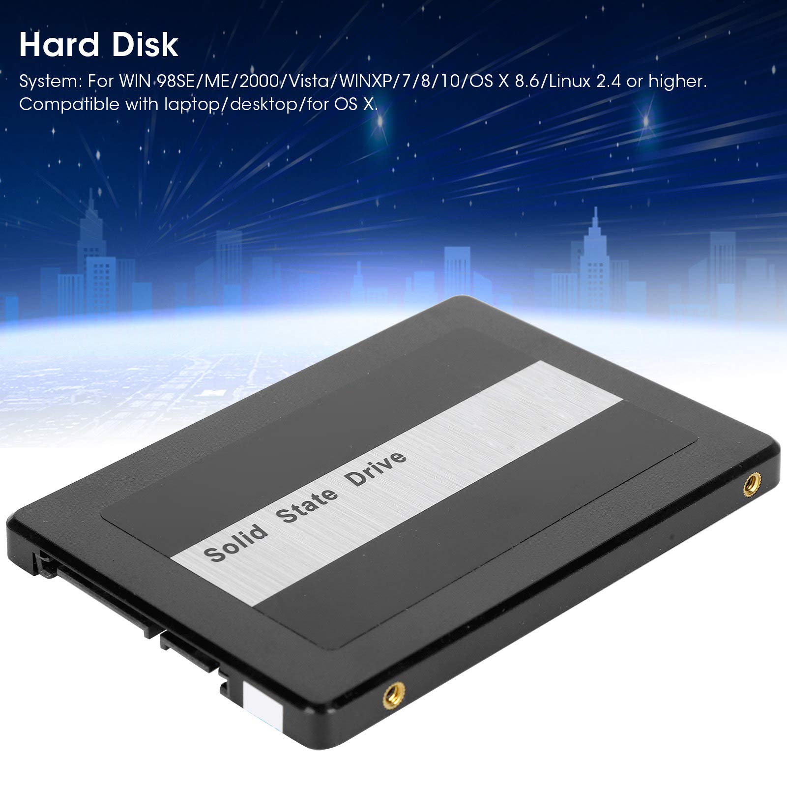 Qinlorgo Solid State Hard Disk, Solid State Drive Firm Sturdy Professional for Laptop Desktop Computer(#2)