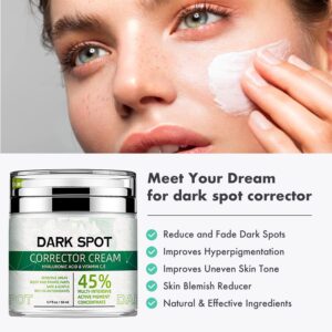 ASHUDAN Dark Spot Remover for Face, Dark Spot Corrector Cream, Sun Spot, Melasma, Freckle, Age spot Removal for Women and Men | Improves Hyperpigmentation - 1.7 Fl Oz