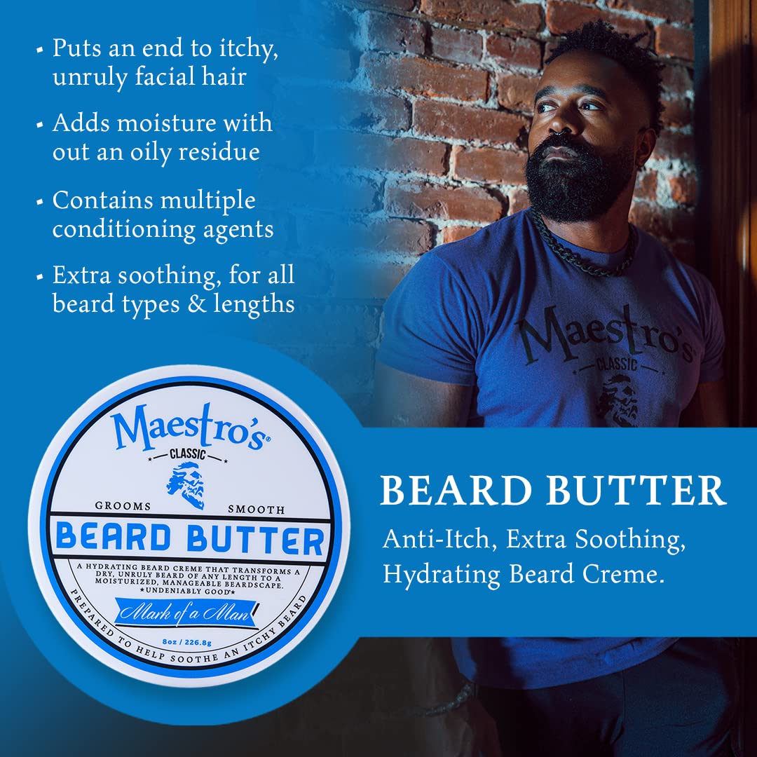 Maestro's Classic Blend Set with 2oz. Beard Oil- Mark of a Man Blend